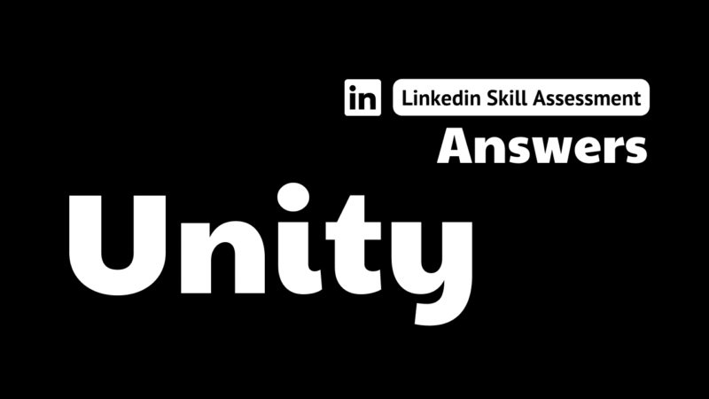 unity linkedin assessment answers - Theanswershome
